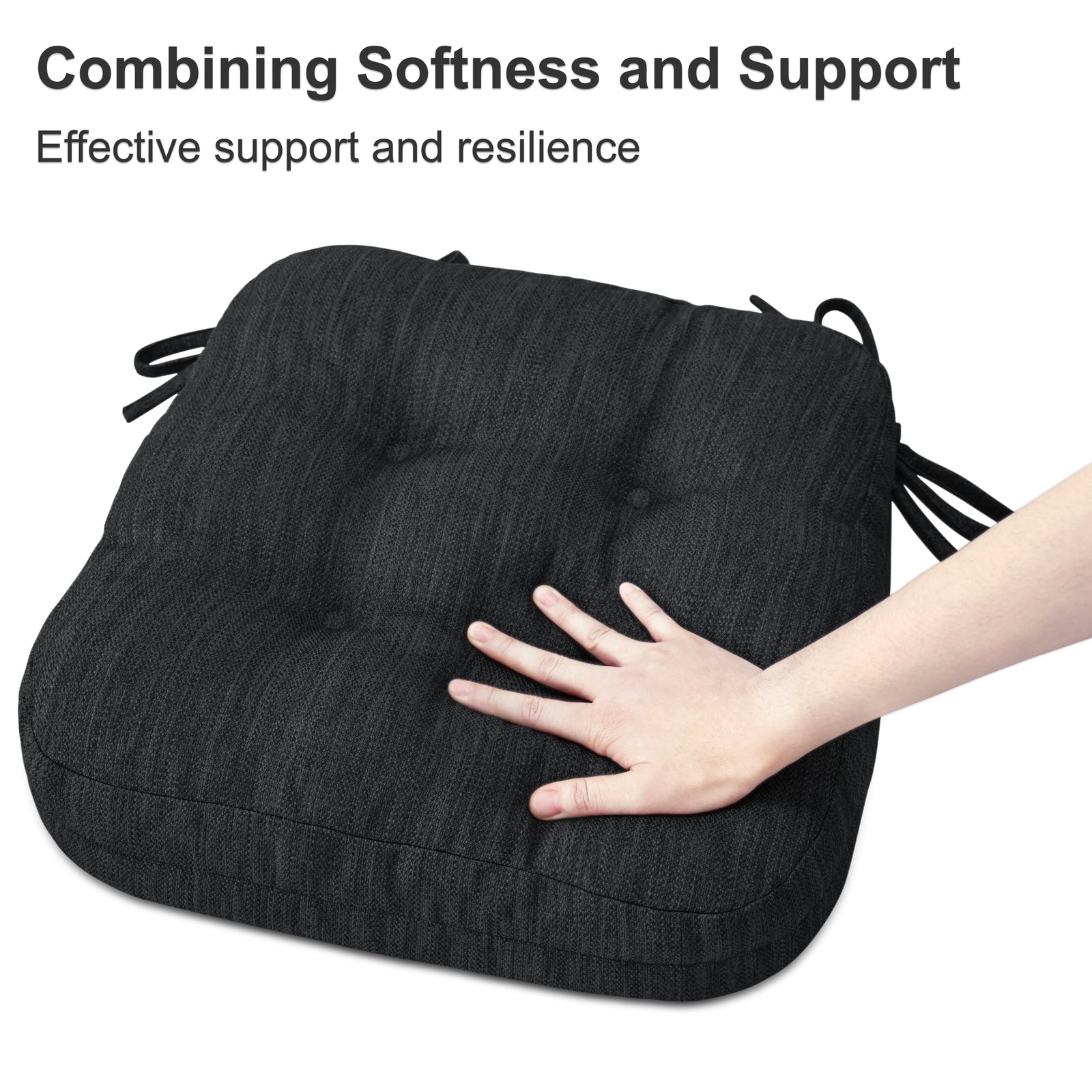 Dual-Layer Memory Foam Dining Chair Cushion