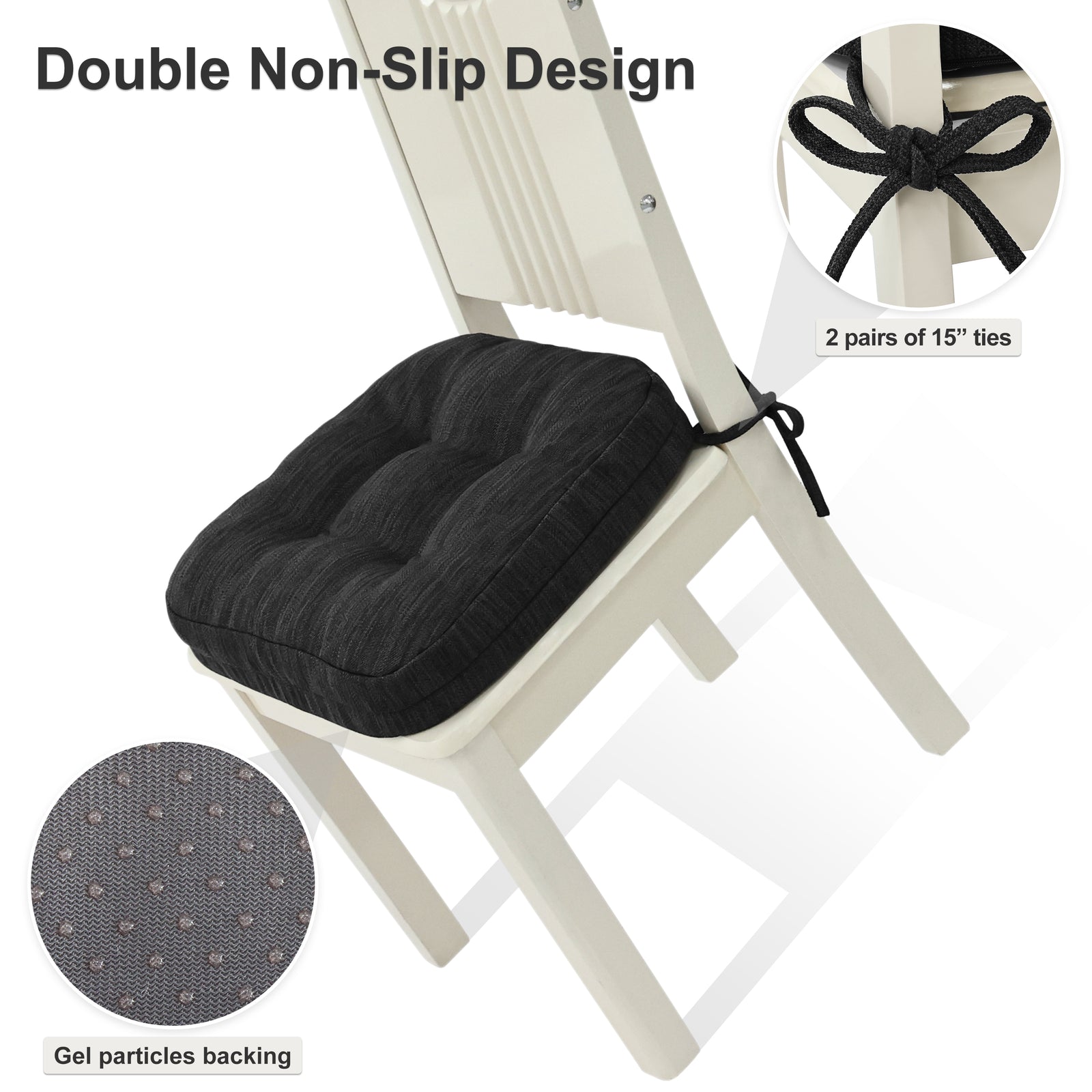 Dual-Layer Memory Foam Dining Chair Cushion